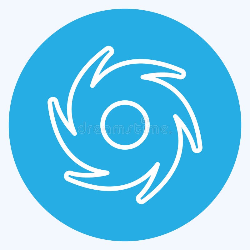 Cyclone Icon in Trendy Blue Eyes Style Isolated on Soft Blue Background ...