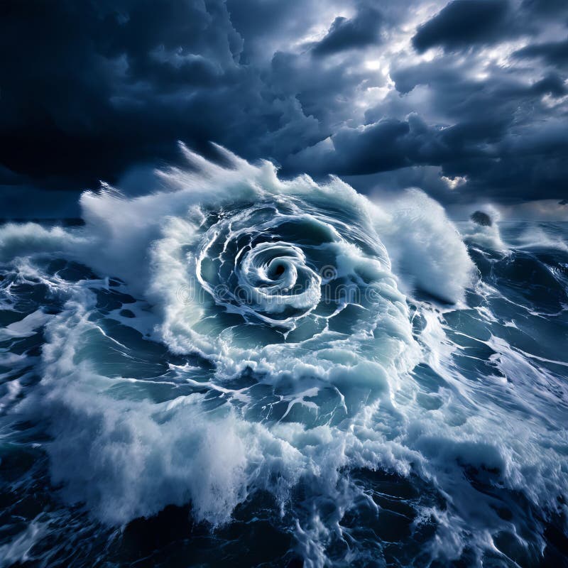 Cyclone a Large Scale Rotating Storm System that Forms Stock Photo ...