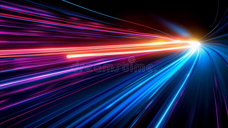 Cyclone of Light in Tunnel stock illustration. Illustration of ...