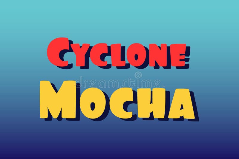 Cyclone Mocha Typography Text Vector Design. Stock Vector ...