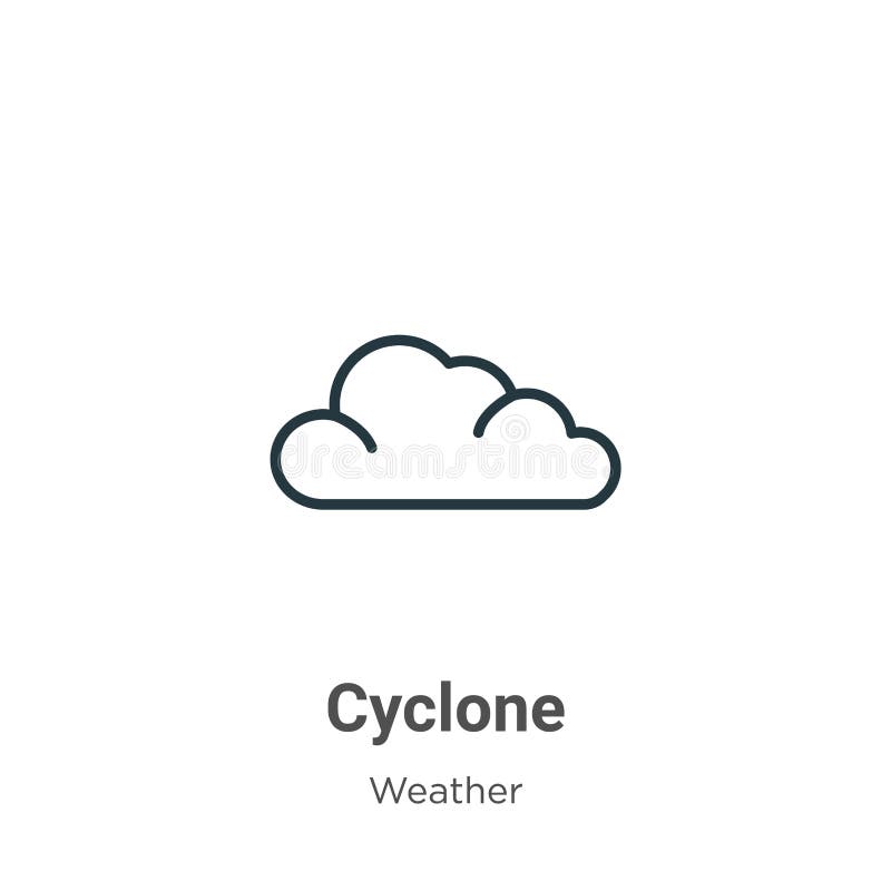 Tropical Cyclone Outline Vector Icon. Thin Line Black Tropical Cyclone ...