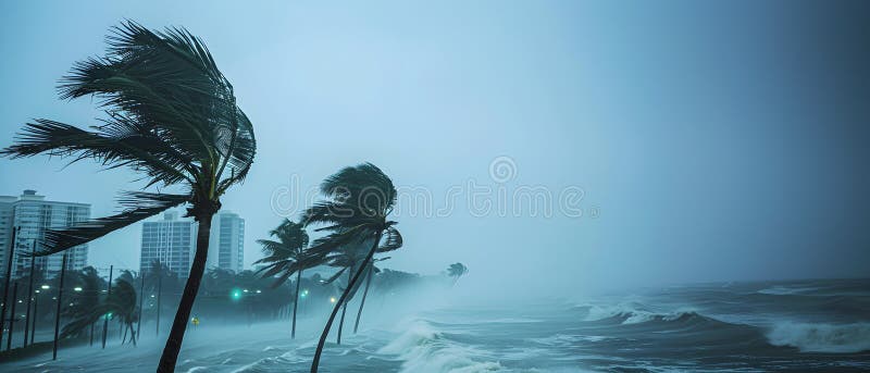 A Cyclone with Powerful Winds and Rain, Bringing Devastation To a ...