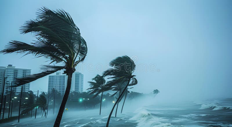 A Cyclone with Powerful Winds and Rain, Bringing Devastation To a ...