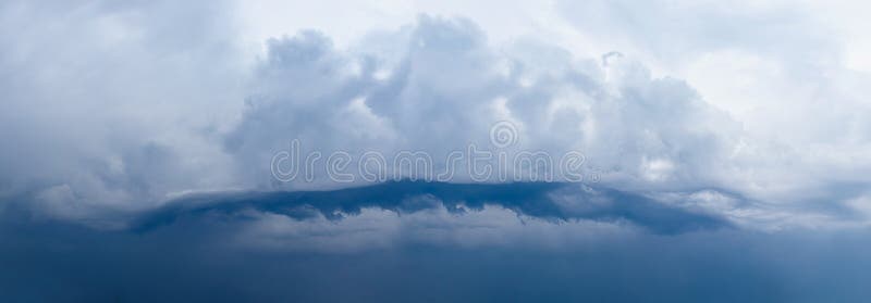 Cyclone Thundercloud Panorama of Interesting Shape. the Sky before the ...
