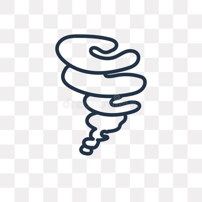 Cyclone Vector Icon Isolated on Transparent Background, Linear C Stock ...