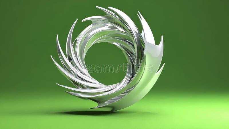 A Cyclonelike Structure with Sharp Edges. Green Screen Chromakey. Stock ...
