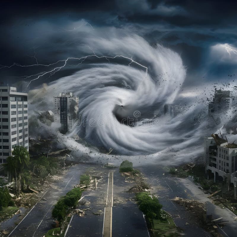 The Symphony of Strength: Cyclones and Their Impact Stock Illustration ...