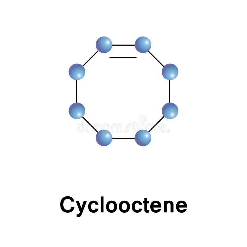 Cyclooctene is Een Cycloalkene Vector Illustratie - Illustration of ...