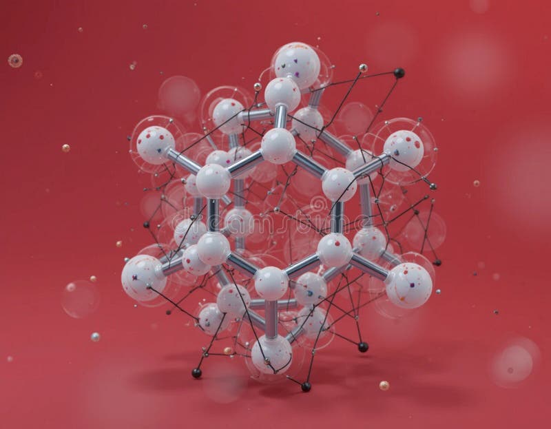 Cyclopentane Showing Carbon and Hydrogen Atoms Stock Illustration ...