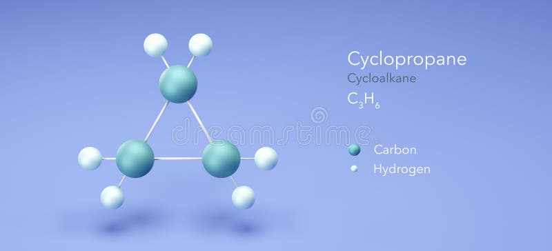 Cyclopropane, Molecular Structures, Cycloalkane, 3d Model, Structural ...