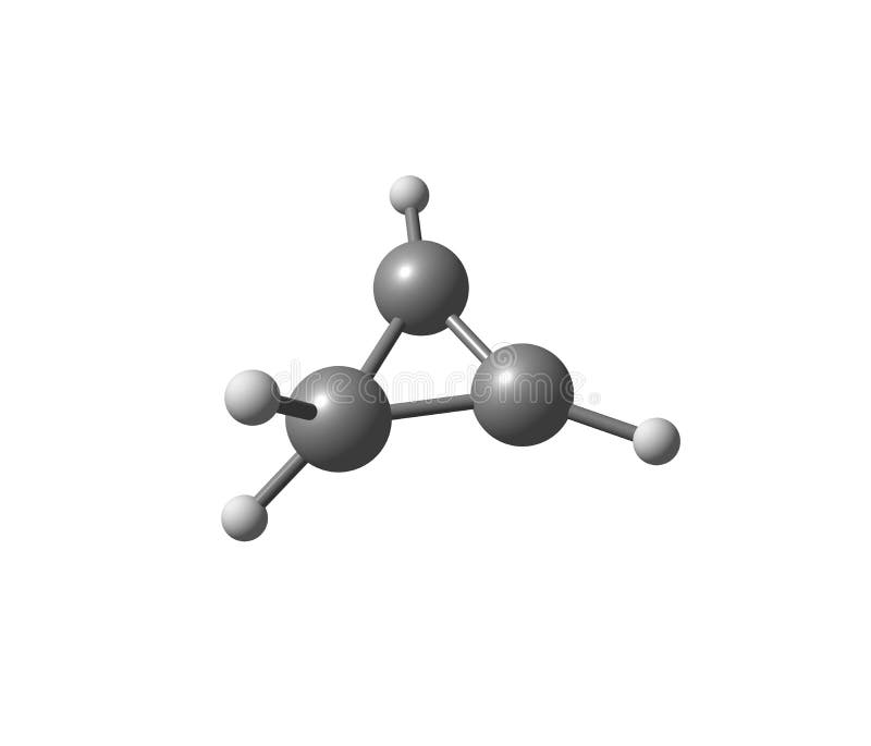 Propene (propylene) Molecular Structure on White Background Stock ...