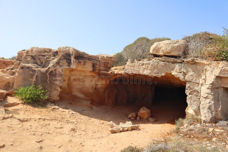 Cyclops Cave Near Cape Greco at Cyprus Stock Image - Image of island ...