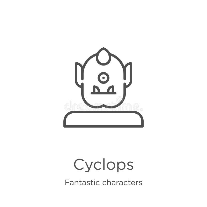Cyclops Icon. Trendy Modern Flat Linear Vector Cyclops Icon on W Stock ...