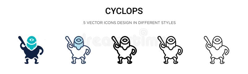 Cyclops Icon in Filled, Thin Line, Outline and Stroke Style. Vector ...