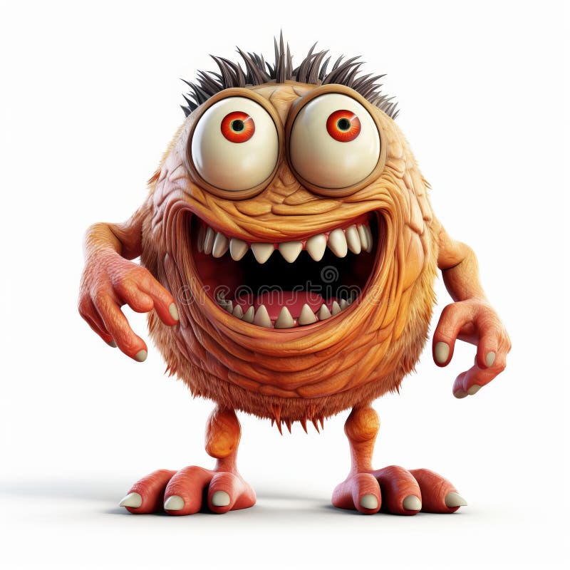 High-quality 3d Cyclops Monster on White Isolated Background Stock ...