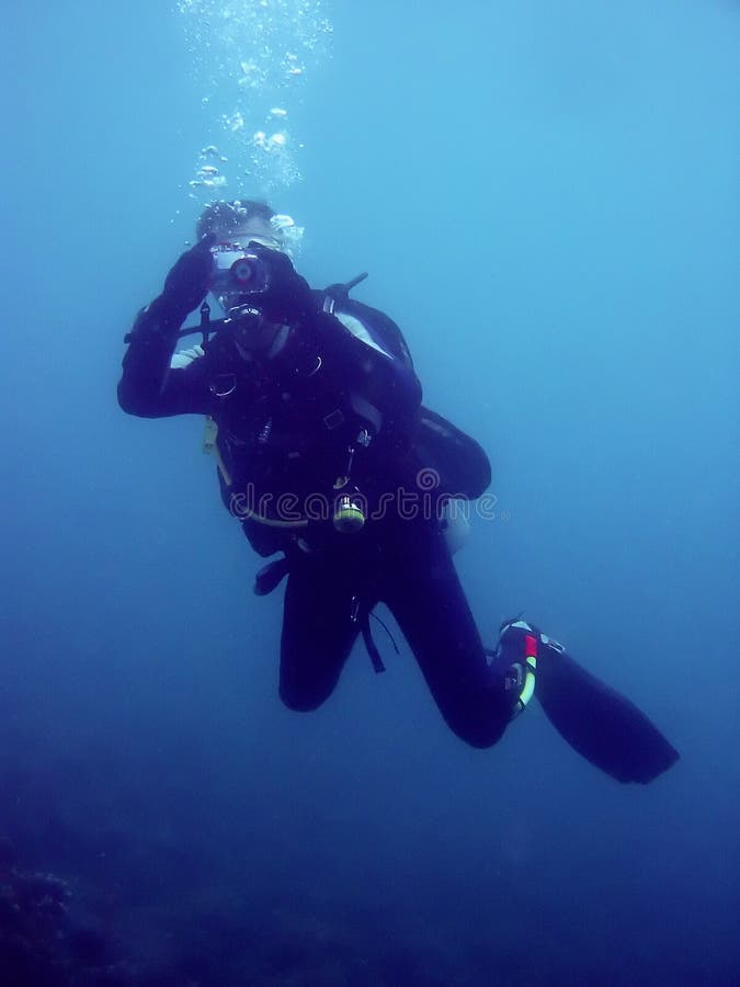 Scuba Diver On Wreck Boracay Philippines Stock Photo - Image of scuba ...