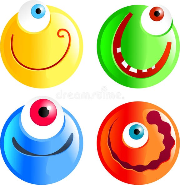 Cyclops smilies stock illustration. Illustration of smiling - 5602580