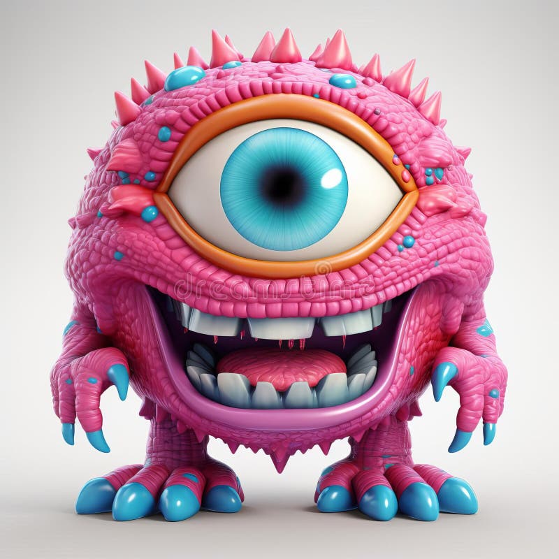 High-quality 3d Cyclops Monster Full Body Isolated Background Image ...