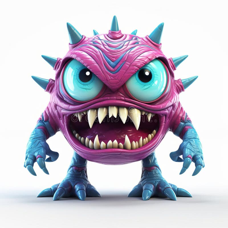 High-quality 3d Cyclops Monster on White Isolated Background Stock ...