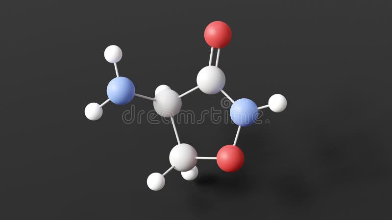 Cycloserine Molecule, Molecular Structure, Antituberculosis Agents ...