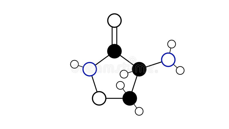 Cycloserine Molecule, Structural Chemical Formula, Ball-and-stick Model ...