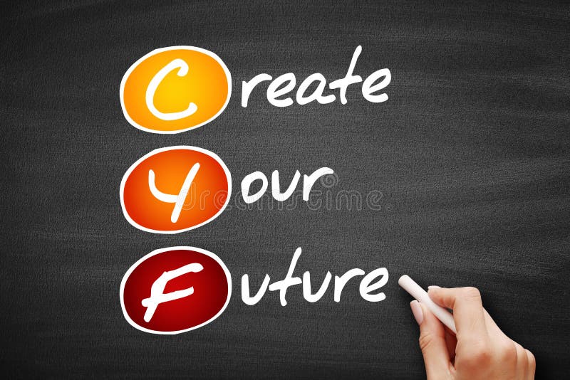 CYF - Create Your Future, Acronym Concept on Blackboard Stock Photo ...