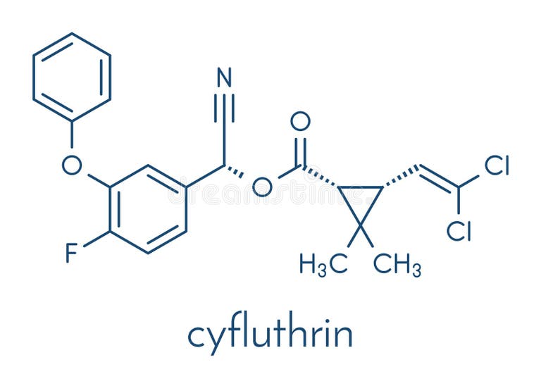 Cyfluthrin Insecticide Molecule. Skeletal Formula. Stock Vector ...