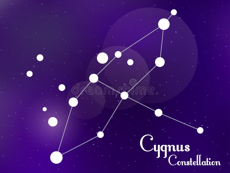 Cygnus Constellation. Starry Night Sky. Cluster of Stars, Galaxy. Deep ...