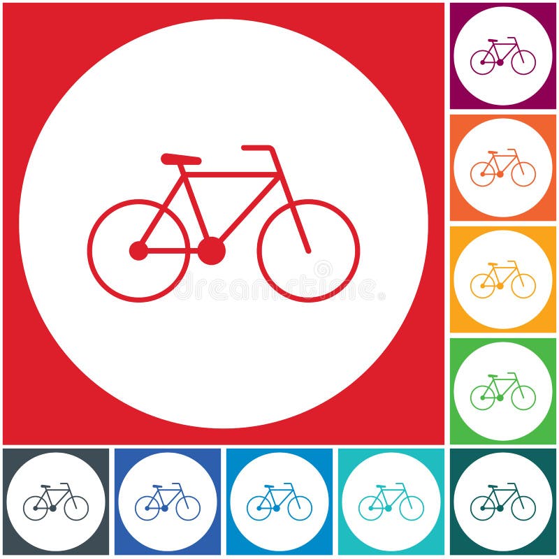 Cykel-/cykelsymbol vektor illustrationer. Illustration av stad - 92095705