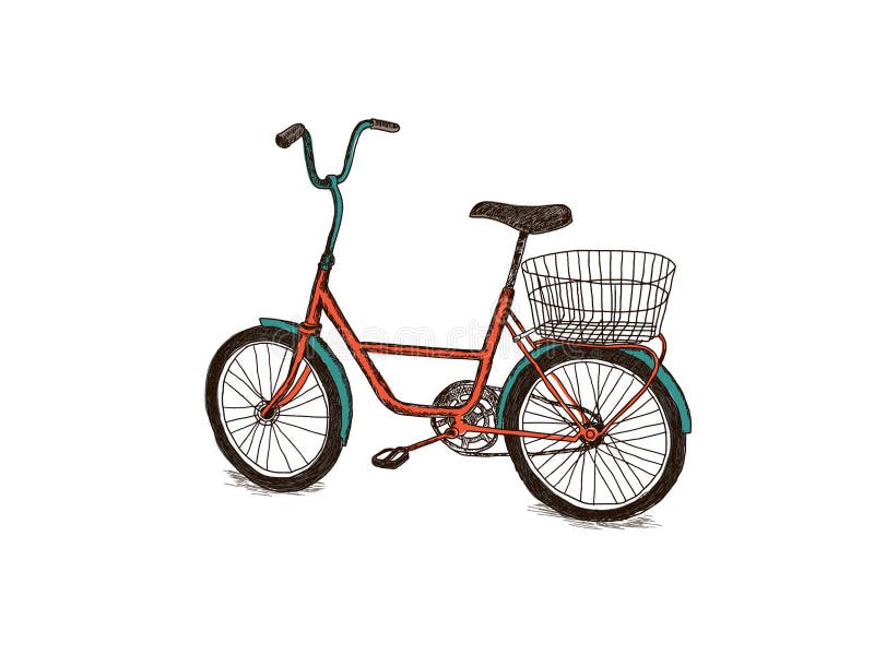 Cykel tecknad hand vektor illustrationer. Illustration av trans - 103028720