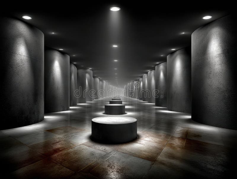 Cylinder Array Geometry 1 stock illustration. Illustration of light ...