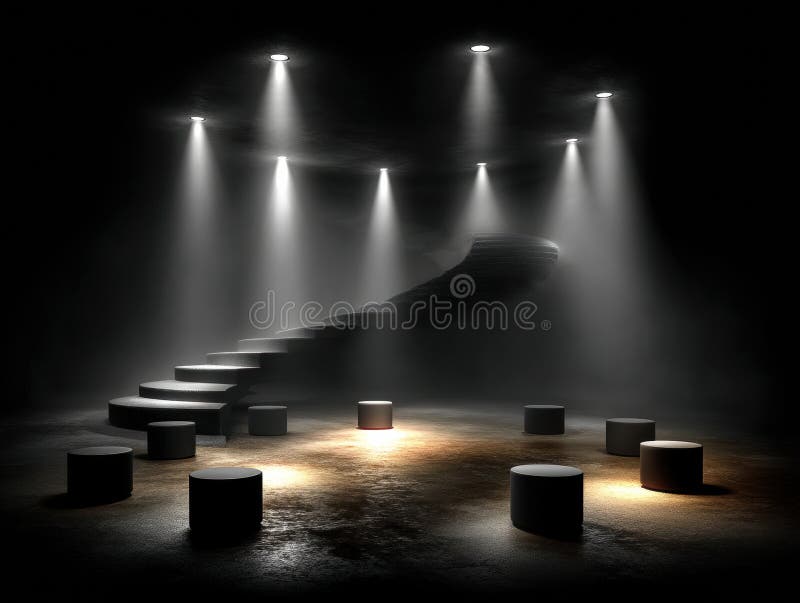 Cylinder Array Geometry 3 stock illustration. Illustration of ...