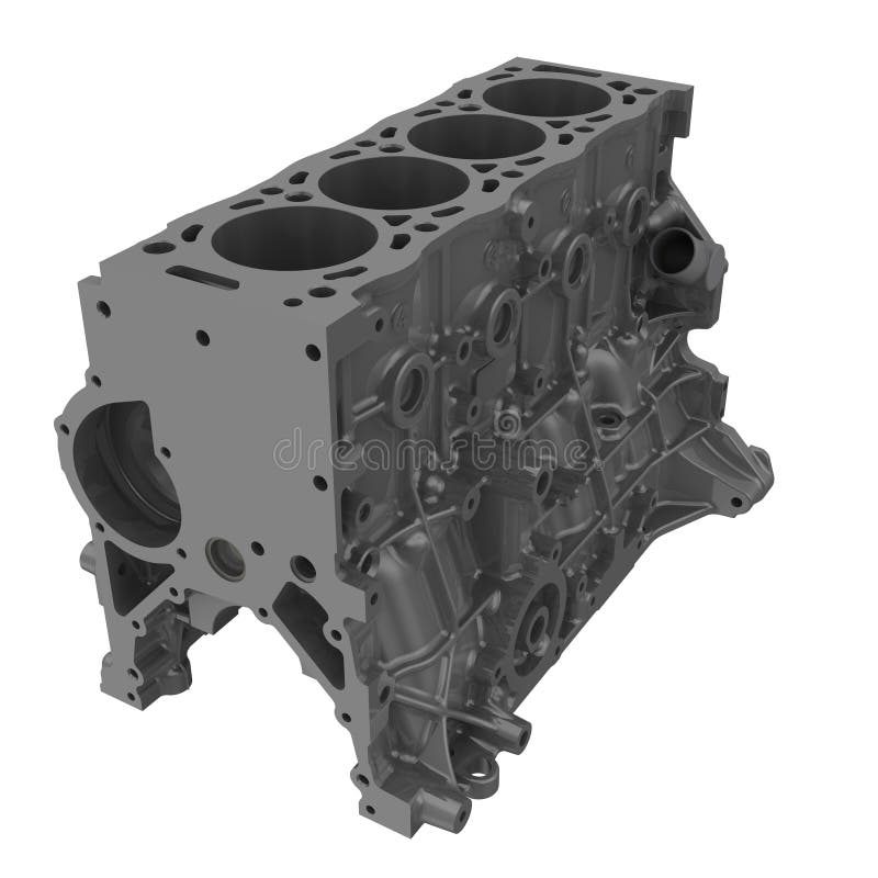 Cylinder Block of an Internal Combustion Engine Stock Illustration ...