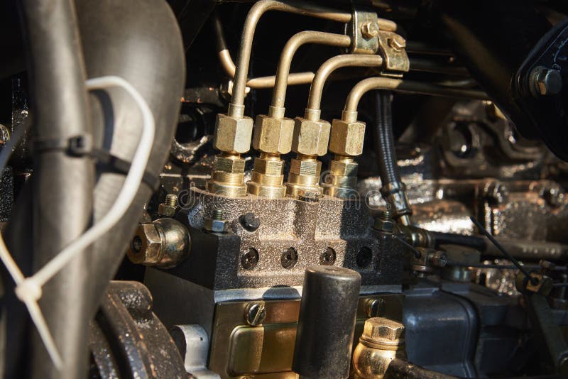 The Cylinder Block of an Internal Combustion Engine with a Fuel Stock ...