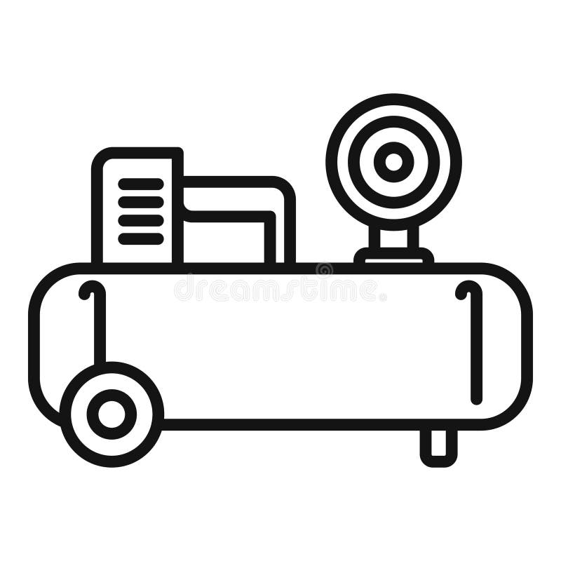 Cylinder Compressor Icon Outline Vector. Air Machine Stock Vector ...
