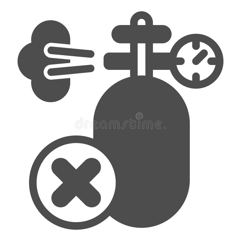 Cylinder Container Sprays Ban Solid Icon, Prohibited Items Concept ...