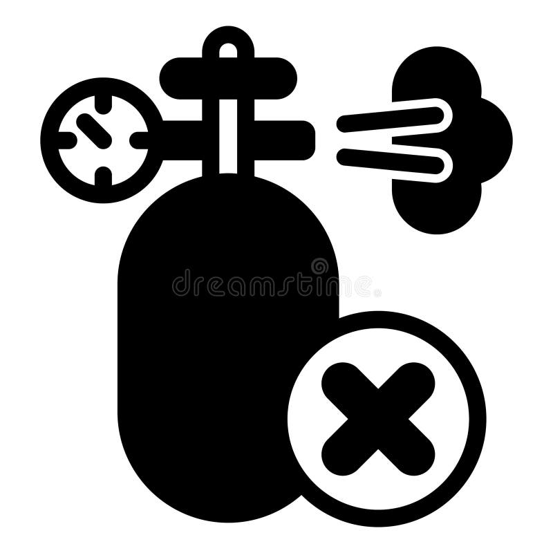 Cylinder Container Sprays Ban Solid Icon, Prohibited Items Concept ...