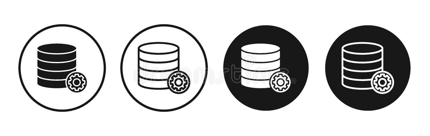 Database Icon White Stock Illustrations – 47,463 Database Icon White ...
