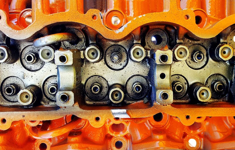 Cylinder Head of an Automobile Engine Stock Photo - Image of speed ...
