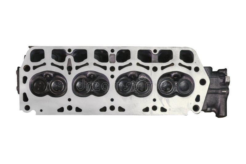 Cylinder head and valve stock image. Image of automobile - 123632573