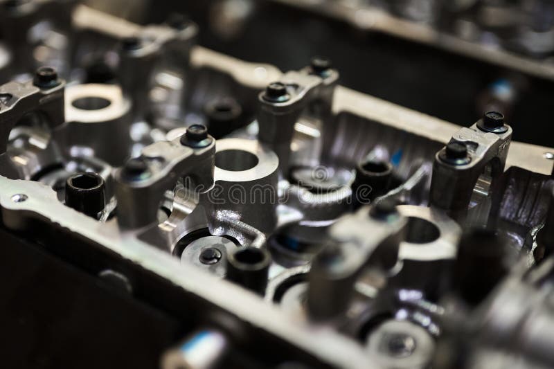 Cylinder Heads of Automobile Engine Ready for Installation Stock Image ...