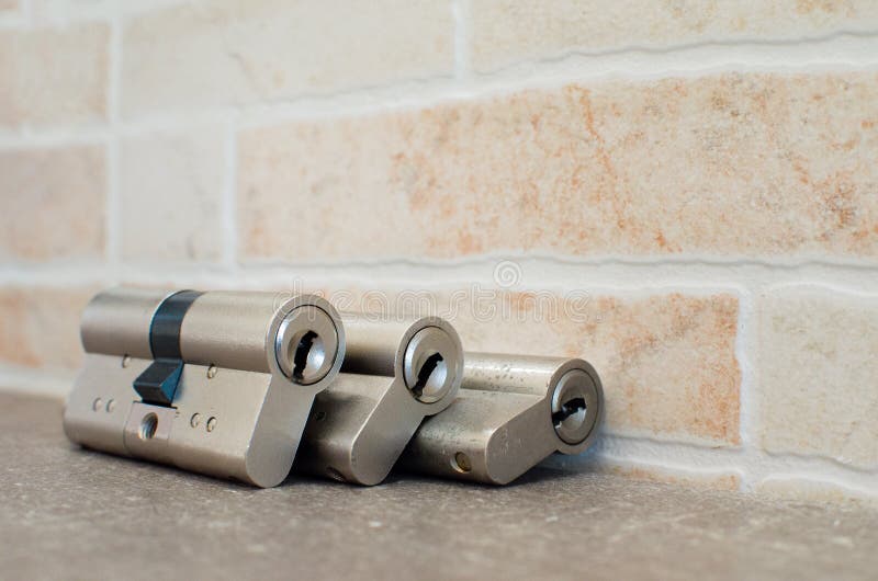 Cylinder lock stock photo. Image of hardware, protective - 57957784