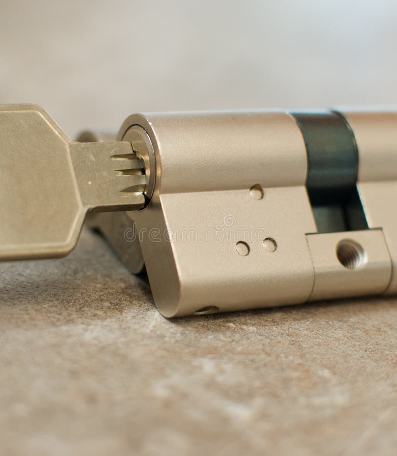 Cylinder lock stock photo. Image of protective, theft - 57957960