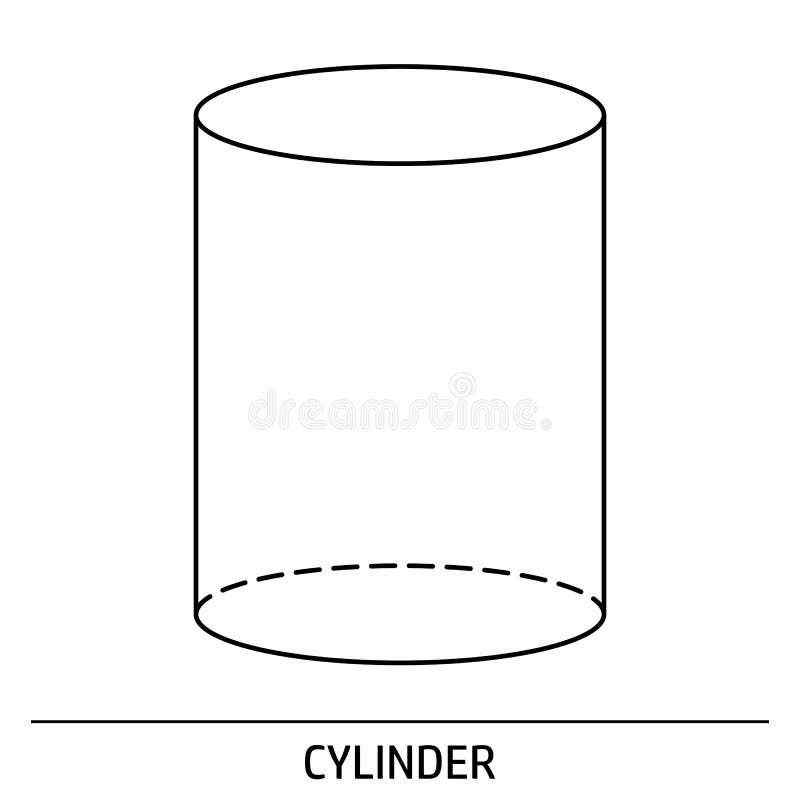 How to draw a Cylinder stock vector. Illustration of handdrawn - 179022234