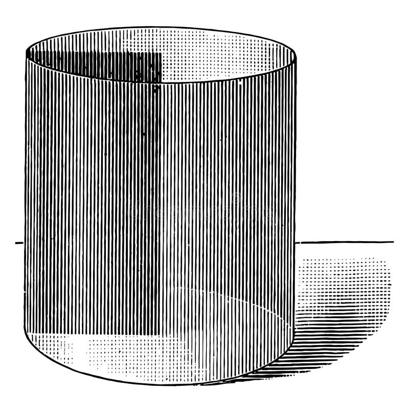 Cylinder of Revolution Vintage Illustration Stock Vector - Illustration ...