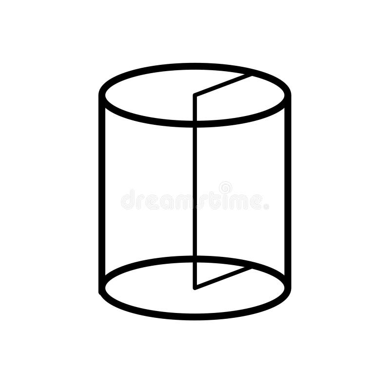 Cylinder Rotating Solid - Vector Icon Stock Illustration - Illustration ...