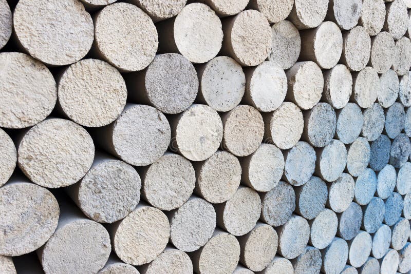 Cylinder Shape Concrete Bricks Storage for Testing Stock Photo - Image ...