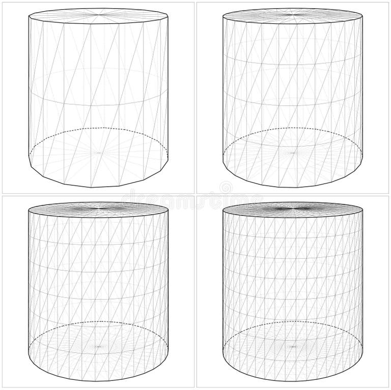 Cylinder from the Simple To the Complicated Shape Vector 05 Stock ...
