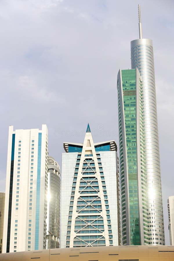 Cylinder Skyscrapers stock photo. Image of light, city - 94478362
