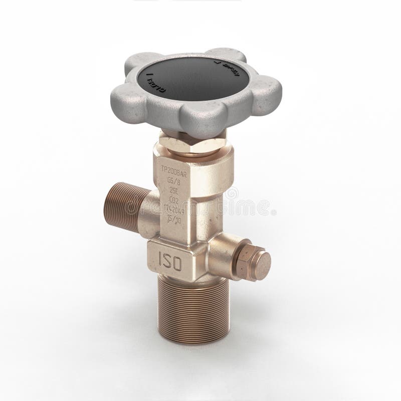 Cylinder Valves for Compressed Natural Gas Isolated on White Background ...